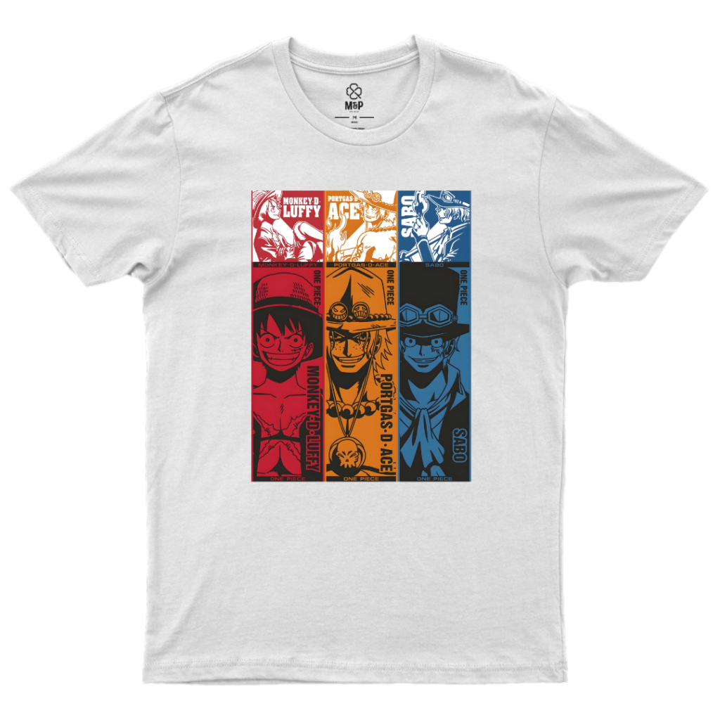 Luffy Ace et Sabo t-shirt - Geek Art